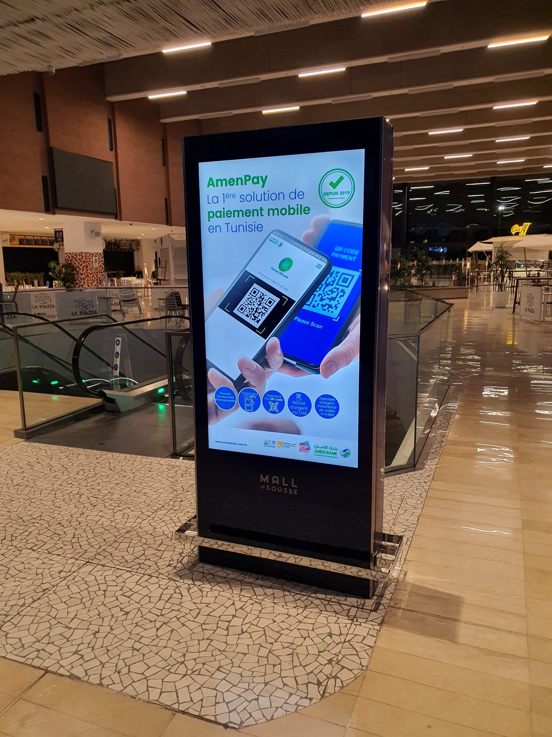 DUAL SIDED TOTEM MALL OF SOUSSE - LED Display Solutions